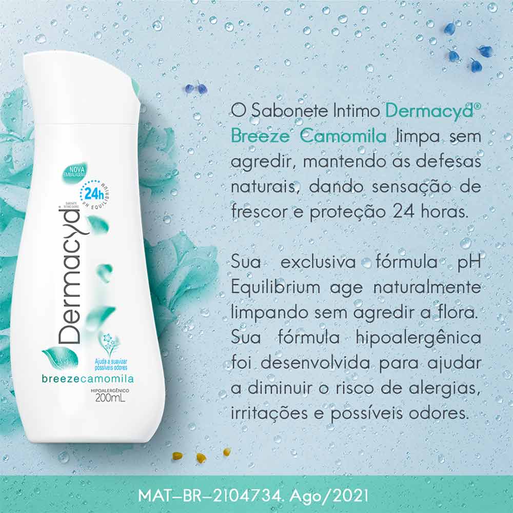 SABONETE INTIMO DERMACYD BREEZE 200ML - farmagora