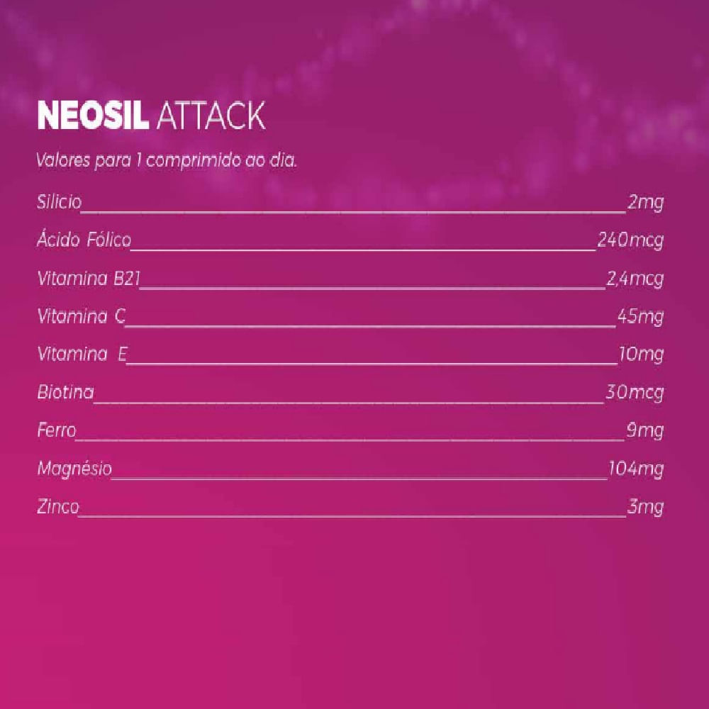 Neosil Attack Com 60 Comprimidos Revestidos - farmagora