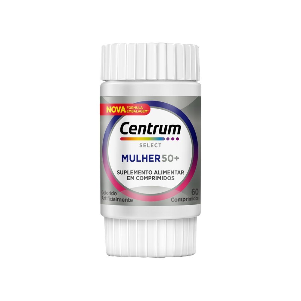 Centrum Select Multivitaminico Mulher 50 + Vitaminas De A A Z 60 Comp ...