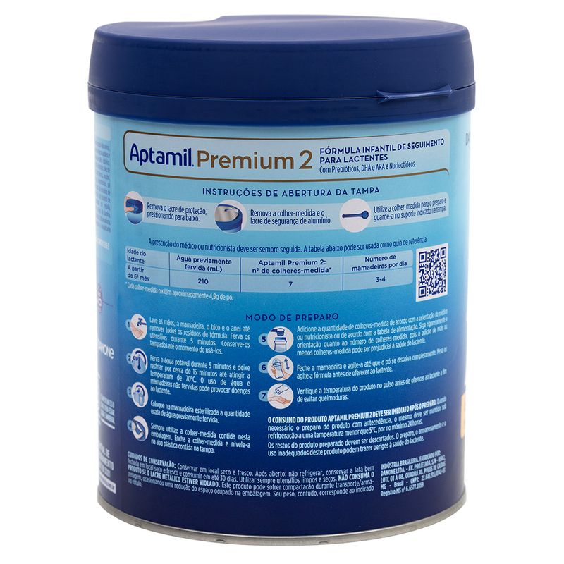 Formula Infantil Aptamil Premium 2 Danone 800g - farmagora