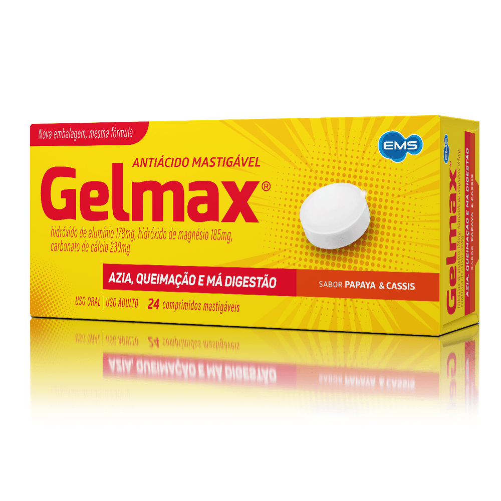 Gelmax 24 Comprimidos Sabor Papaya E Cassis - farmagora
