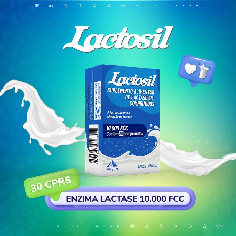 LACTOSIL 10.000 FCC COM 30 COMPRIMIDOS - farmagora