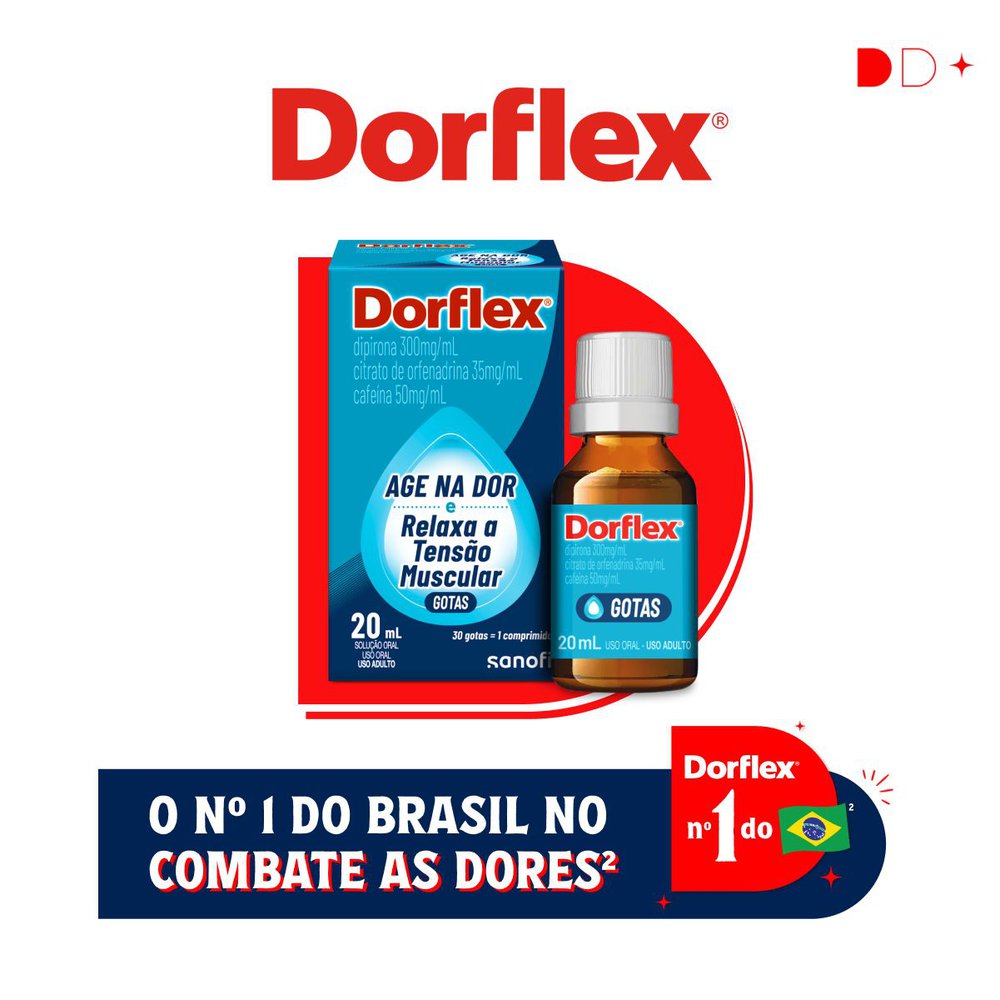 Analgesico E Relaxante Muscular Dorflex Gotas 20ml - farmagora